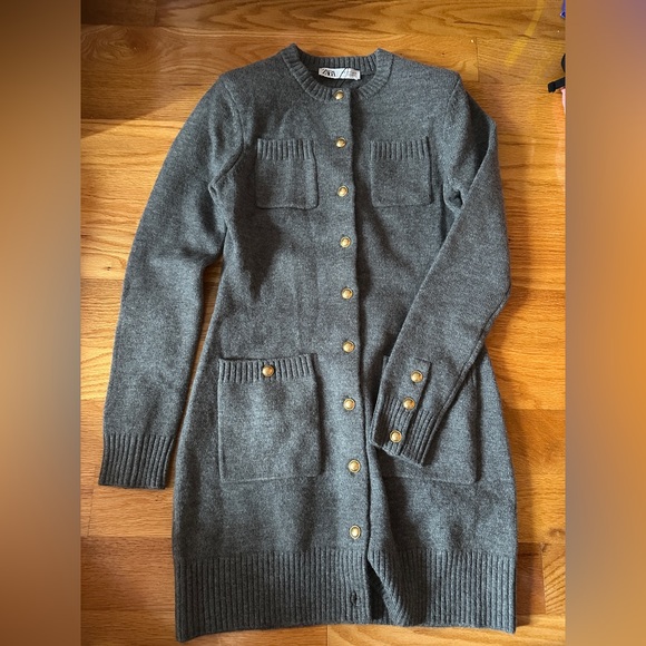 J. Crew | Sweaters | Zara Gray Buttonup Womens Sweater | Poshmark